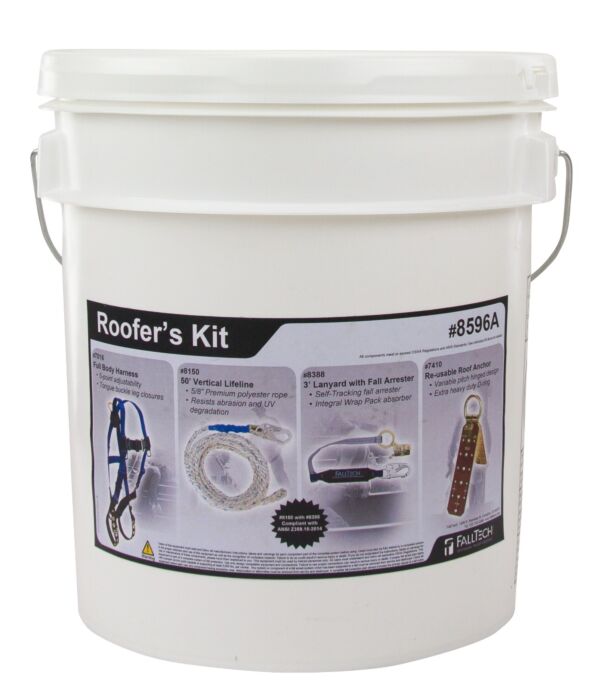 IndustrialSafety.com | FallTech 8596A Premium Roofer's Kit, Trailing ...